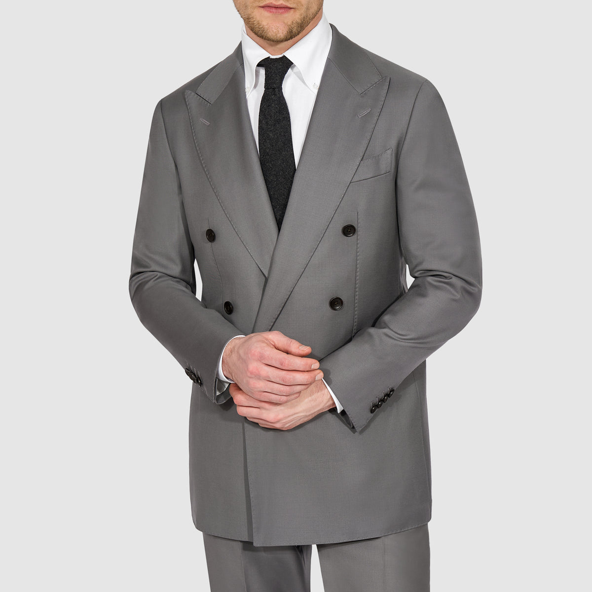New Suitsupply Havana Steel Gray Pure Wool Super 110s All Season Low D ...